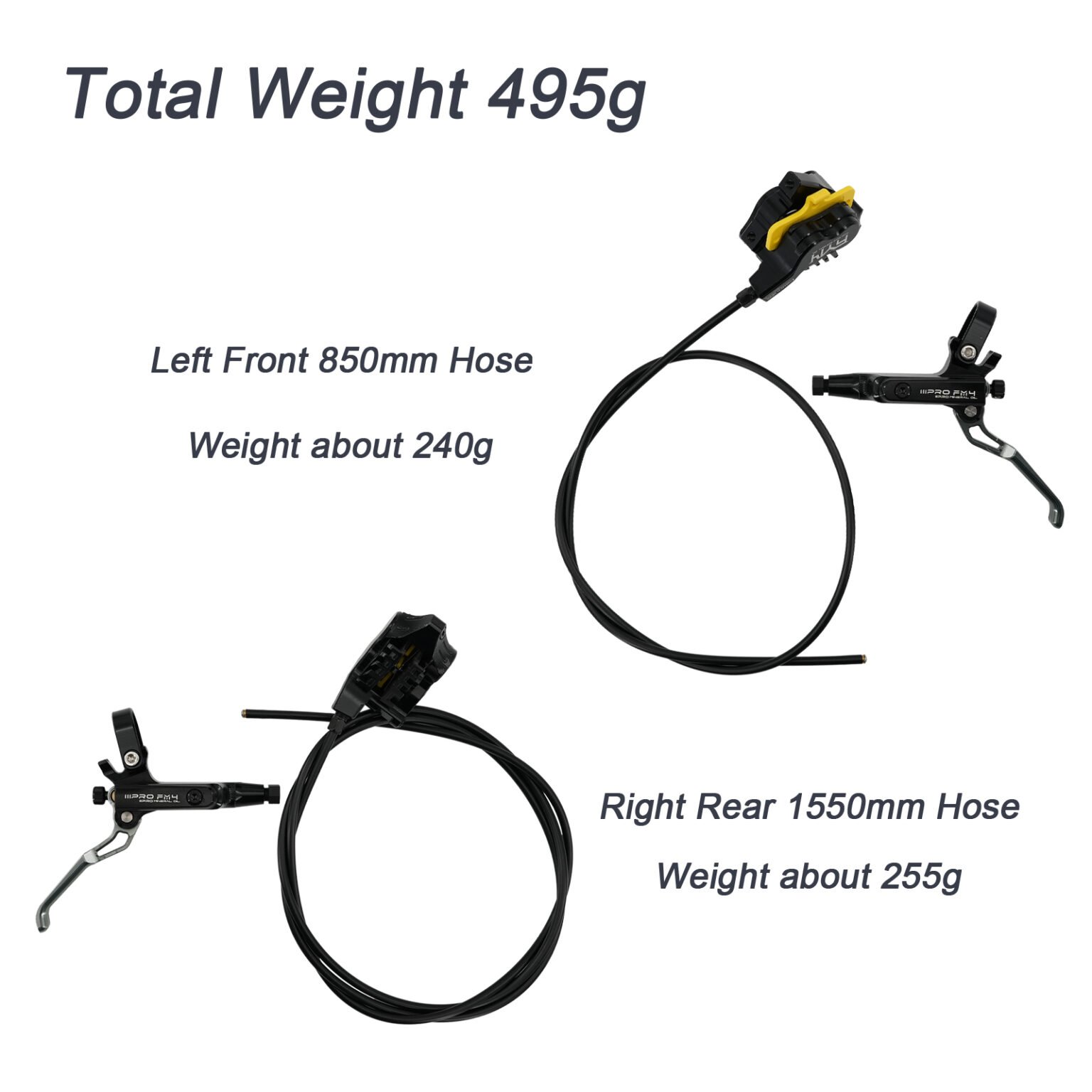 IIIPRO road bike hydraulic brake 4 pistons for flat bar road bike use ...