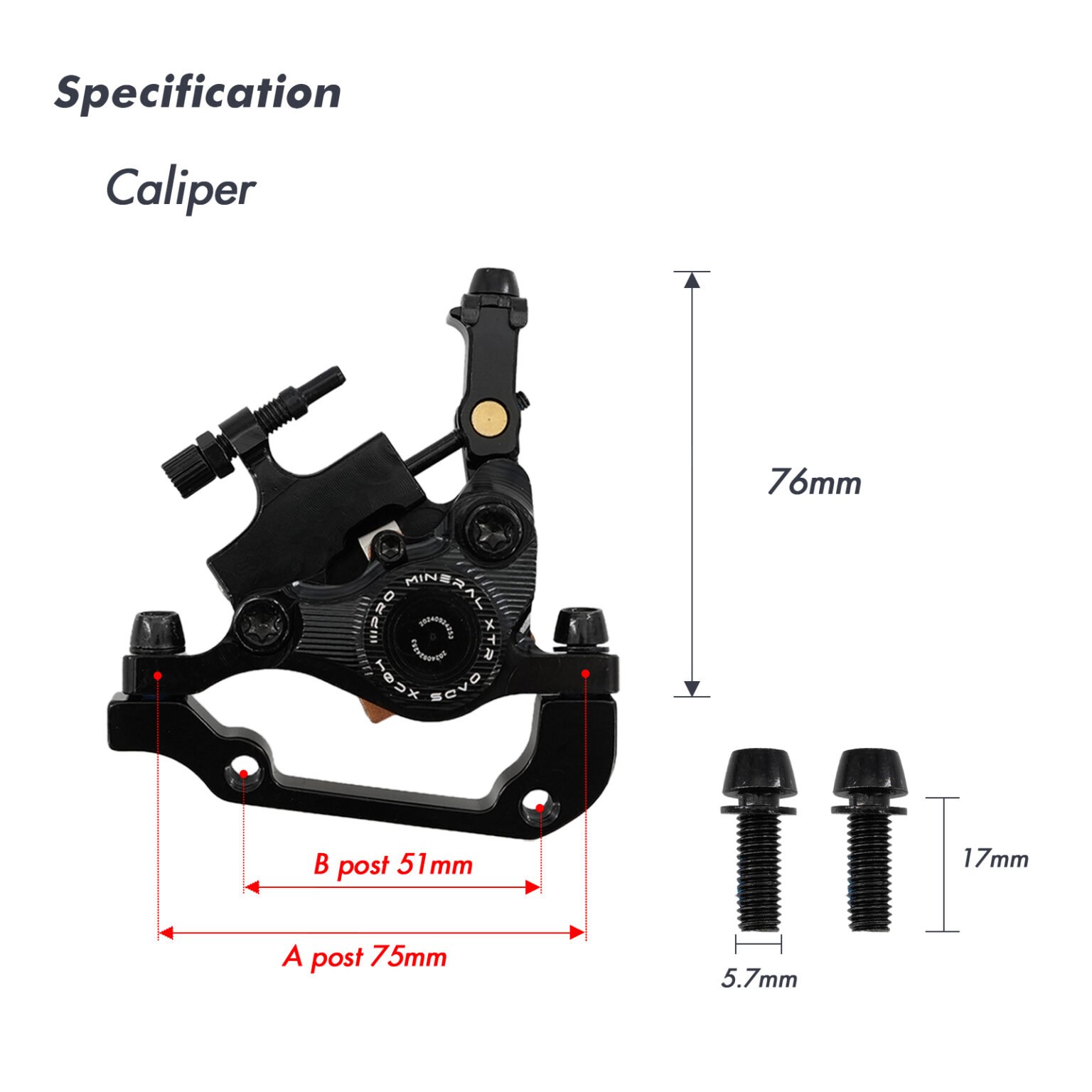 IIIPRO MTB brake caliper cable pulling actuated hydraulic brake 2 ...